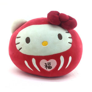 Sanrio | Toys | Japanese Red Hello Kitty Pink Heart Daruma Plush Squish ...
